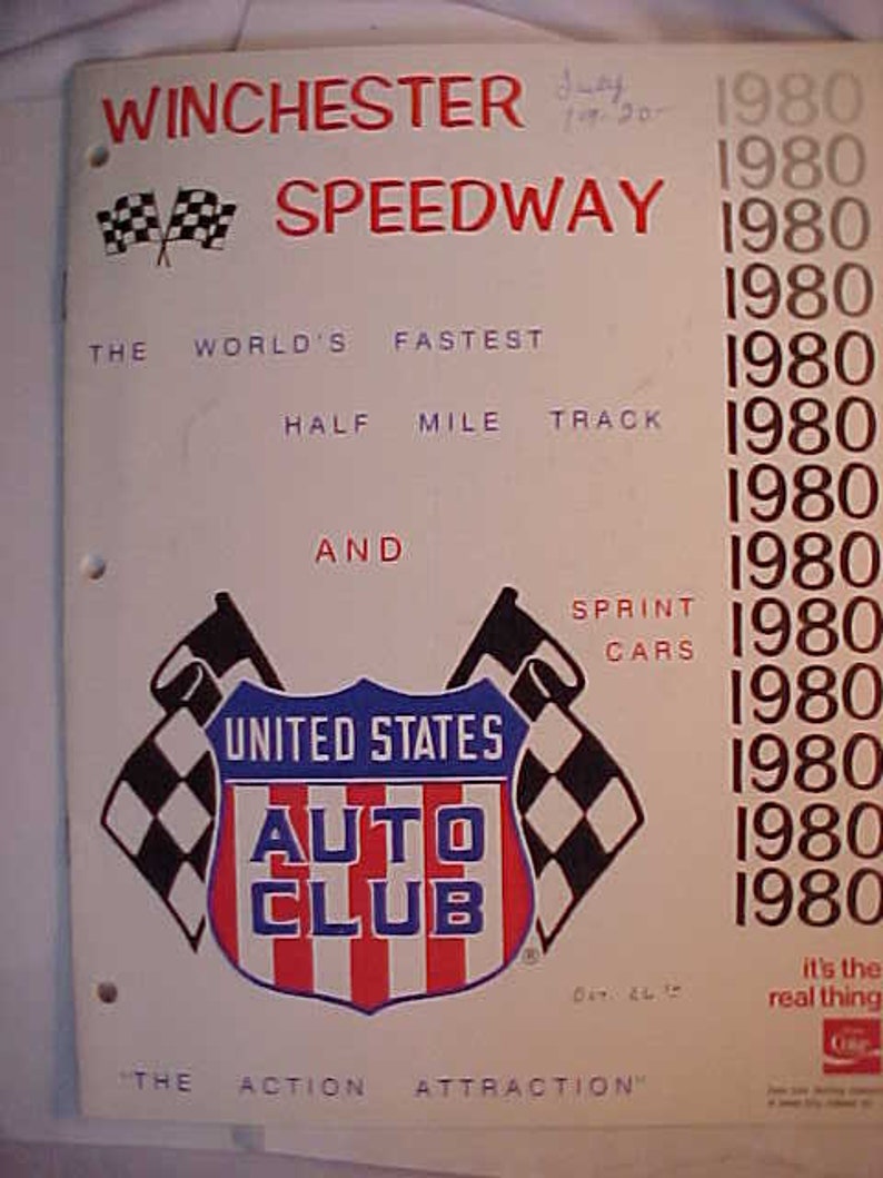 1980 Winchester Speedway World's Fastest Half Mile Track - Etsy