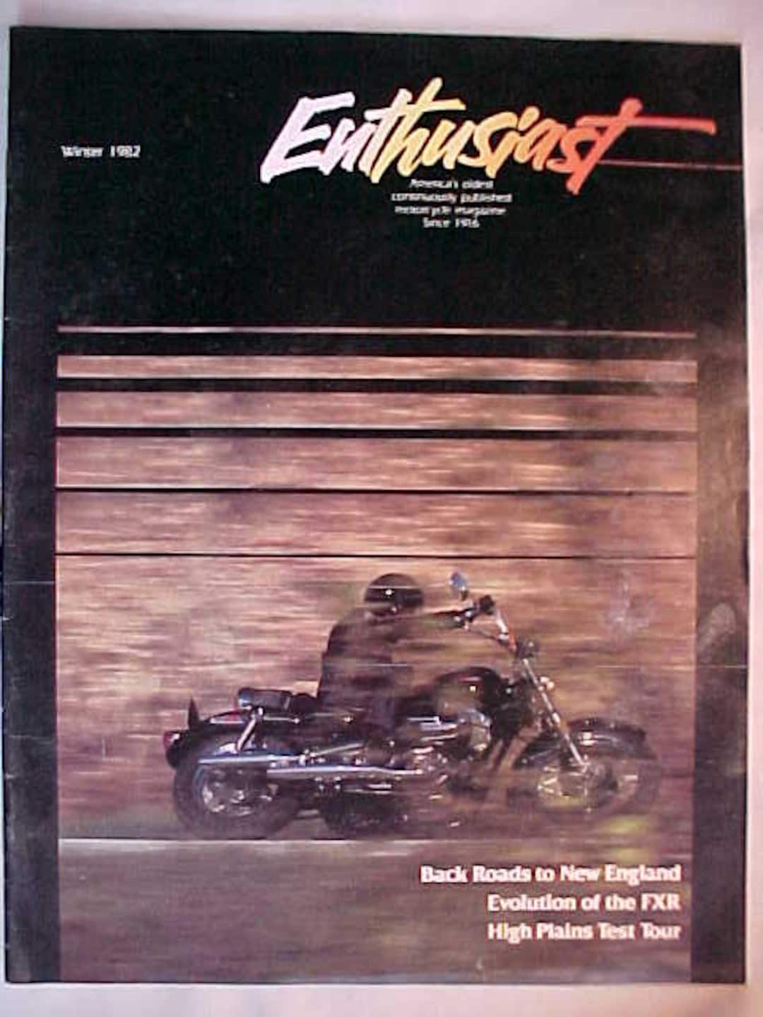 Winter 1982 Enthusiast Harley Davidson Motorcycle Magazine Compliments ...