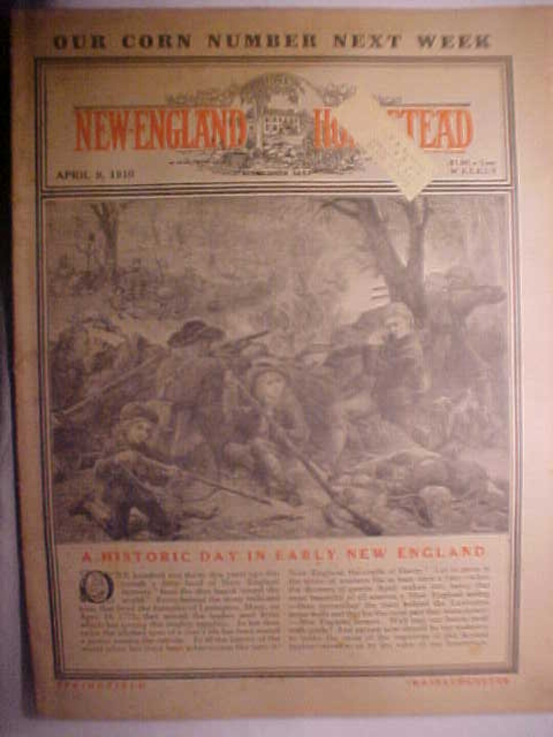 April 9, 1910 New England Homestead Magazine Springfield, Mass., Nice ...