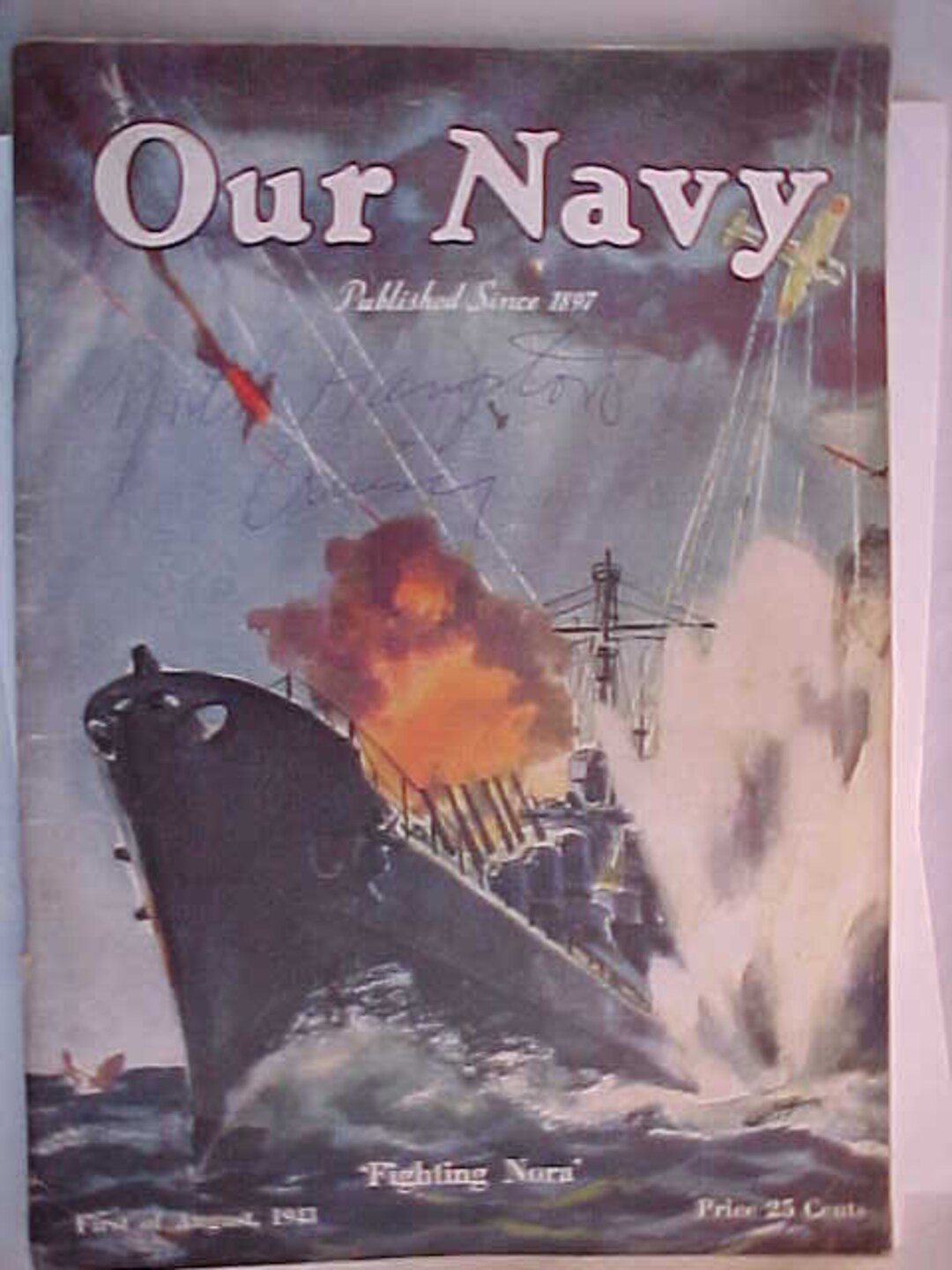 First of August 1943 Our Navy Magazine With Fighting Nora by Robert C ...