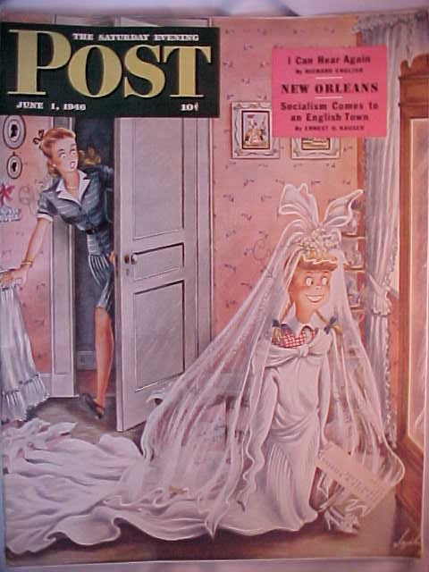 June 1, 1946 Saturday Evening Post Magazine Cover Art by Constantin ...