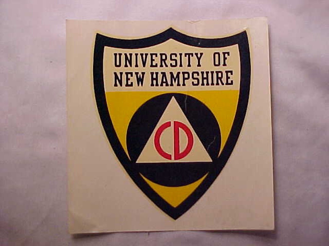 C1950s Civil Defense University of New Hampshire Window Decal, Unused ...