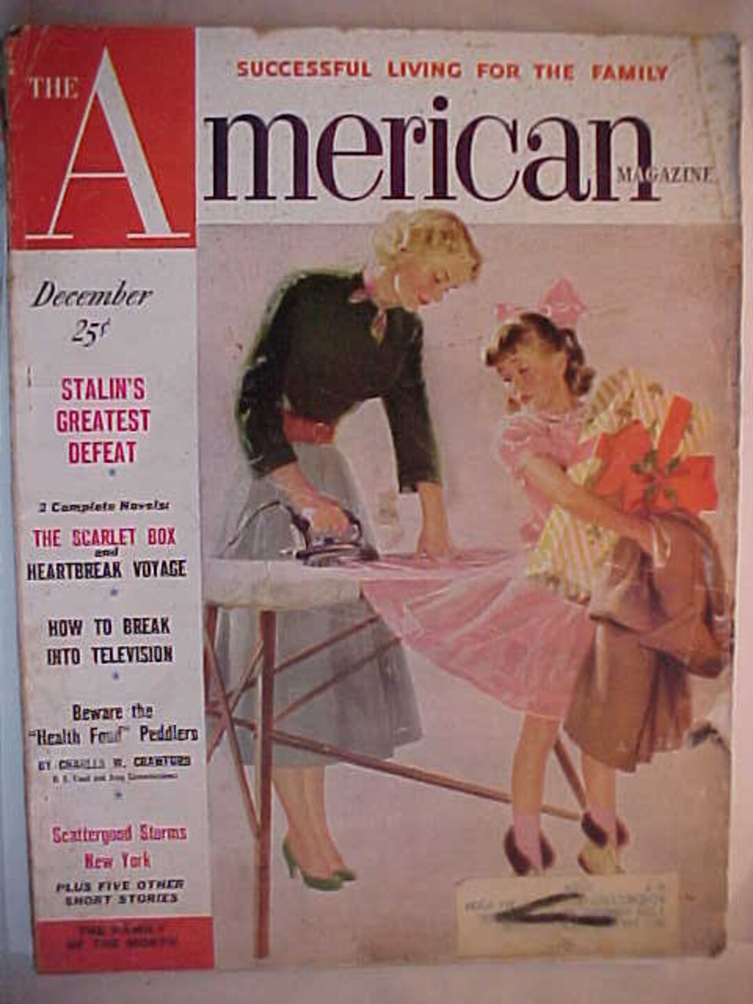 December 1951 the American Magazine Has 144 Pages of Ads & Articles ...