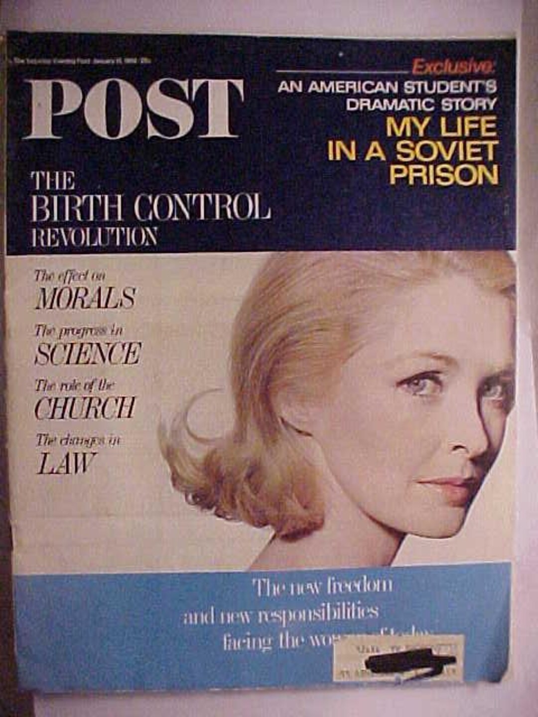 January 15, 1966 Saturday Evening Post Magazine With Birth Control ...