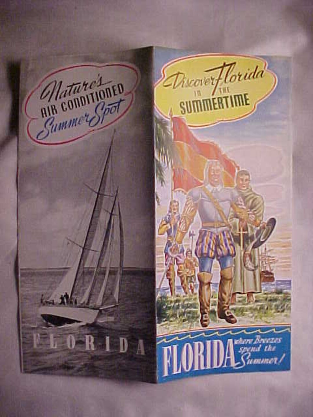C1937-40 Discover Florida in the Summertime Travel Brochure Fred Cone ...
