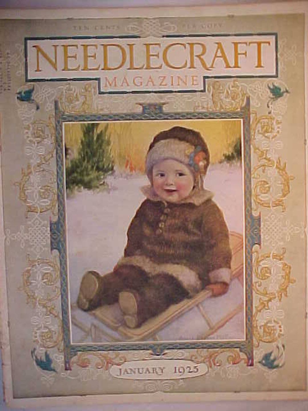 January 1925 Needlecraft Magazine ,has 46 Pages of Ads and Articles ...