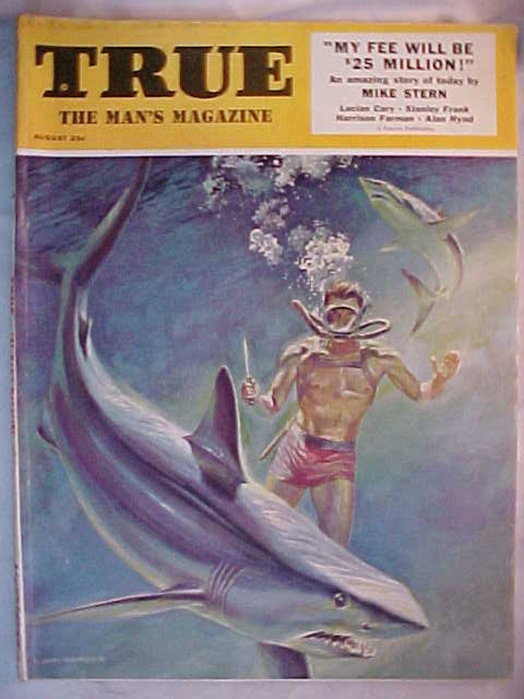 August 1954 True the Man's Magazine With Cover Art by John Floherty Jr ...