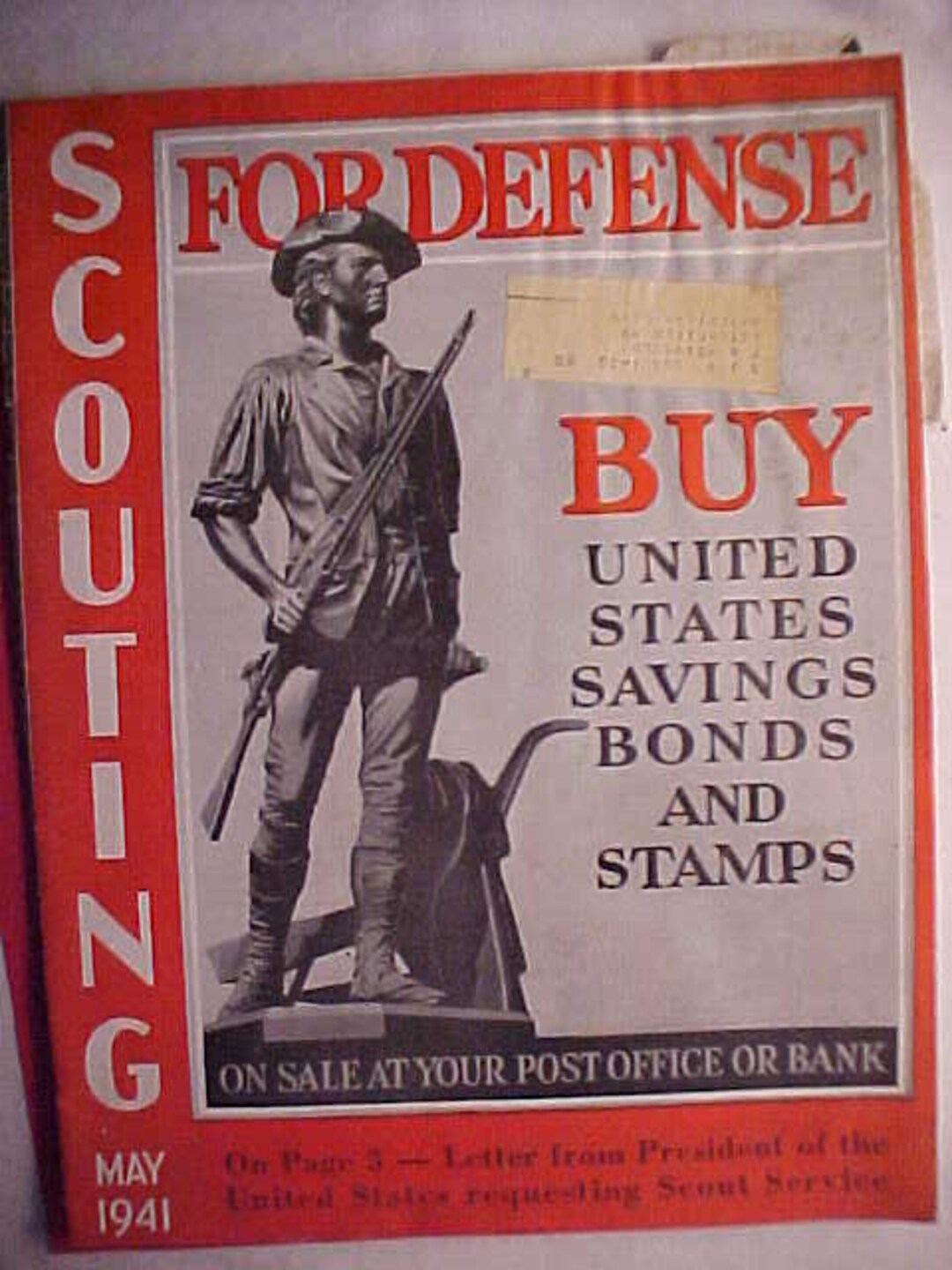 May 1941 Scouting Magazine With WWII for Defense Buy Bonds Cover Art ...