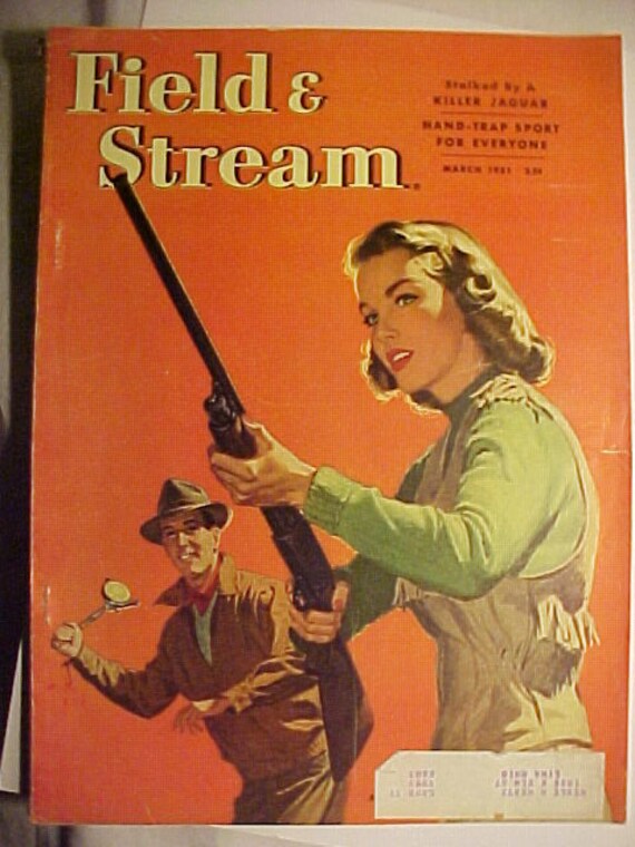 March 1951 Field & Stream Magazine with Cover Art By Walter | Etsy