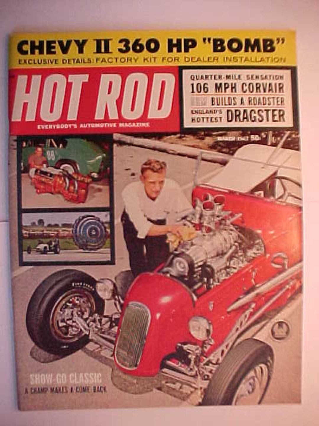 March 1962 Hot Rod Magazine Has 122 Pages of Ads and Articles With Nice ...