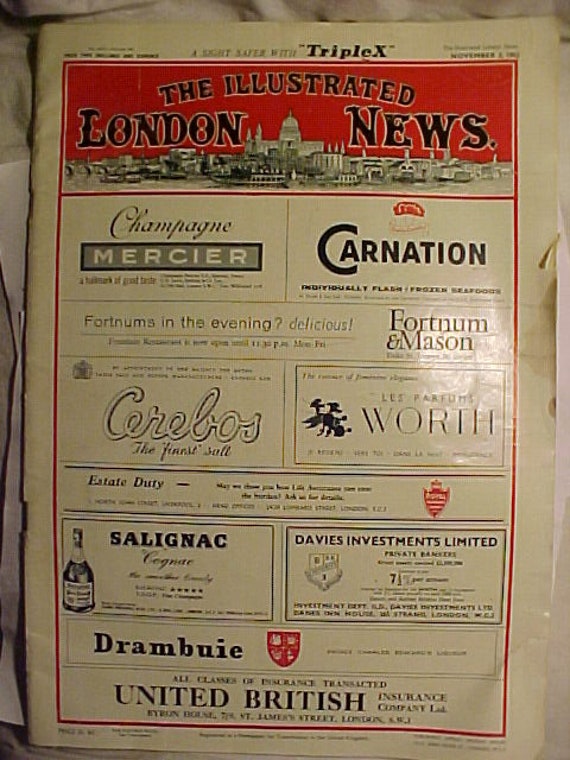 November 3 1962 The Illustrated London News Magazine London | Etsy