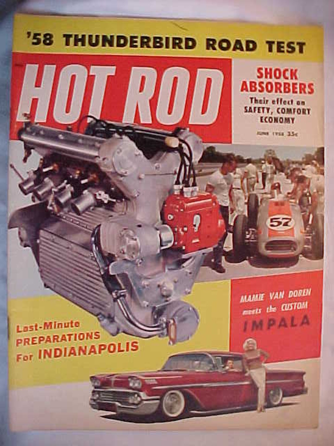 June 1958 Hot Rod Magazine Has 90 Pages of Ads and Articles, Antique ...