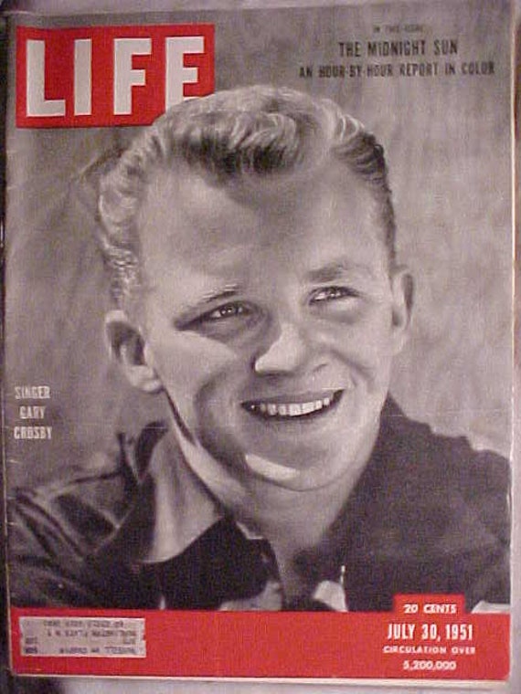 July 30 1951 LIFE Magazine With Singer Gary Crosby on the - Etsy