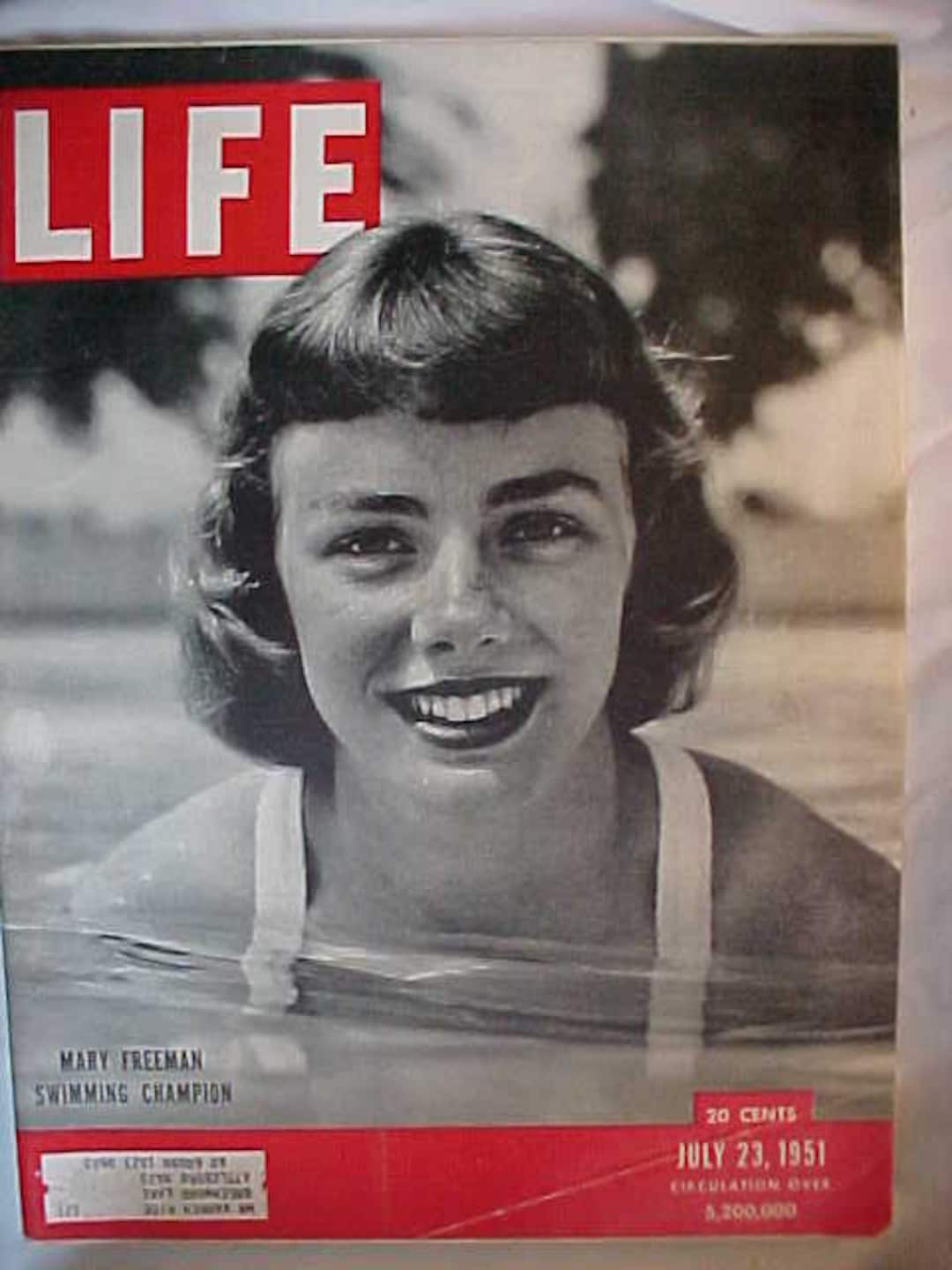 July 23, 1951 LIFE Magazine With Swimmer Mary Freeman on the Cover Has ...