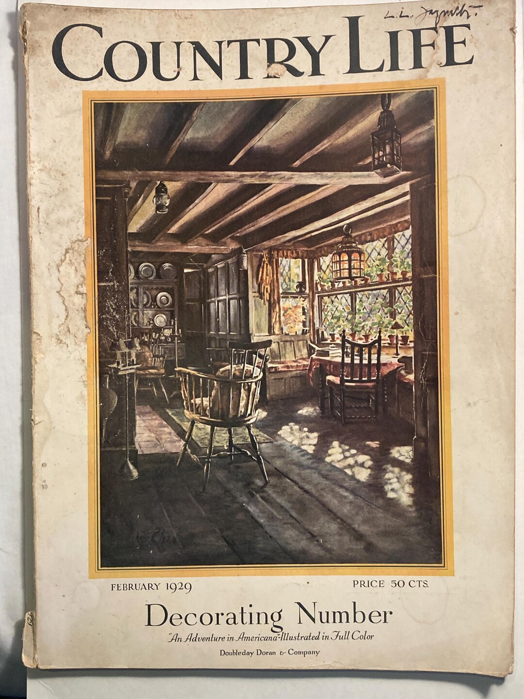 February 1929 Country Life Magazine With Cover Art by William B. E ...