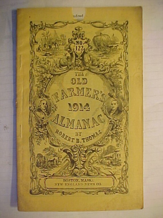 1914 No. 122 the Old Farmer's Almanac by Robert B. Thomas | Etsy