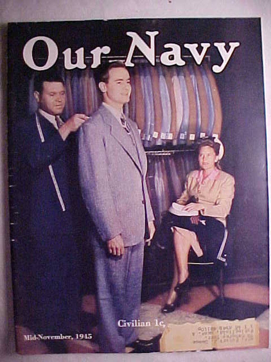 Mid November 1945 Our Navy Magazine With Civilian 1c Suit Fitting Cover ...