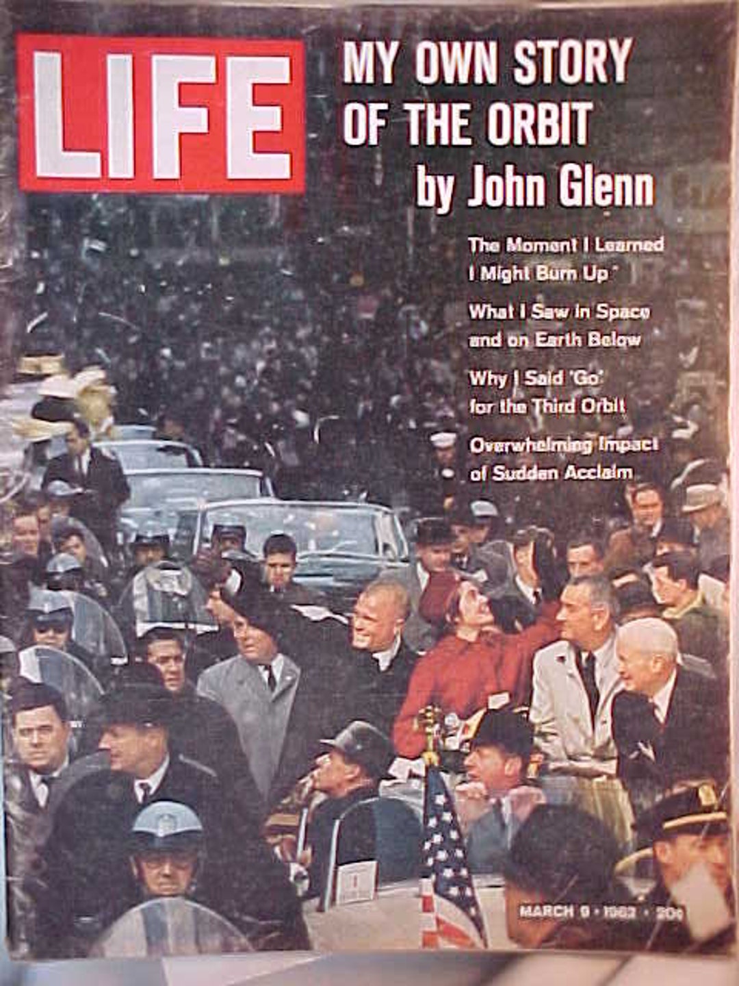 March 9, 1962 LIFE Magazine With John Glenn Space Travel on the Cover ...