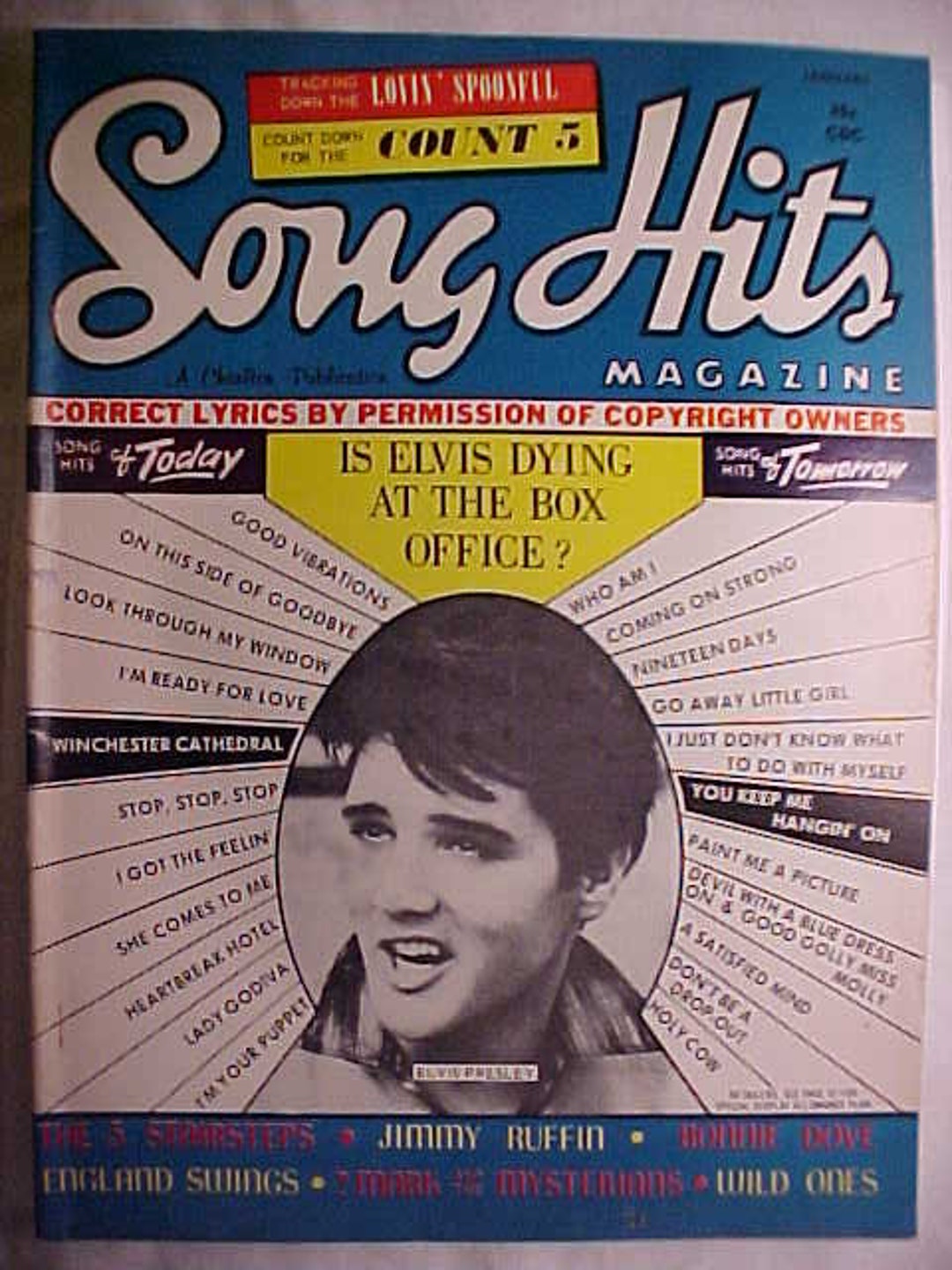 January 1967 Song Hits Music Song & Band Hits Magazine With Elvis ...