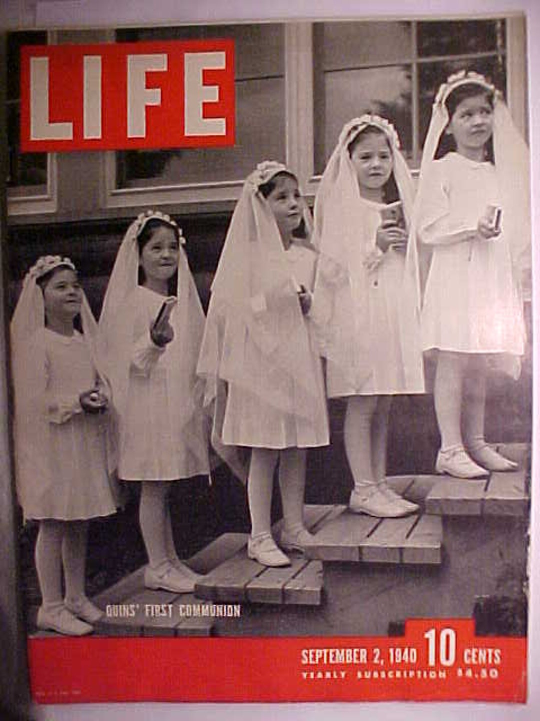 September 2, 1940 LIFE Magazine With Dionne Quintuplets First Communion ...