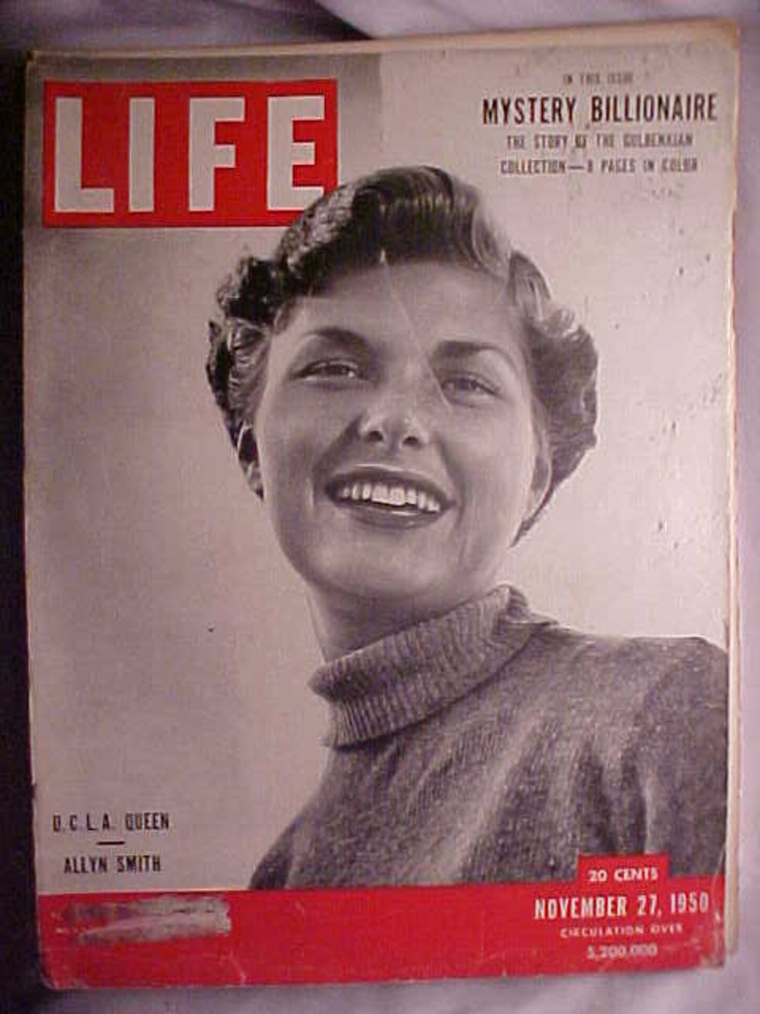 November 27, 1950 LIFE Magazine With U.C.L.A. Queen Allyn Smith on the ...