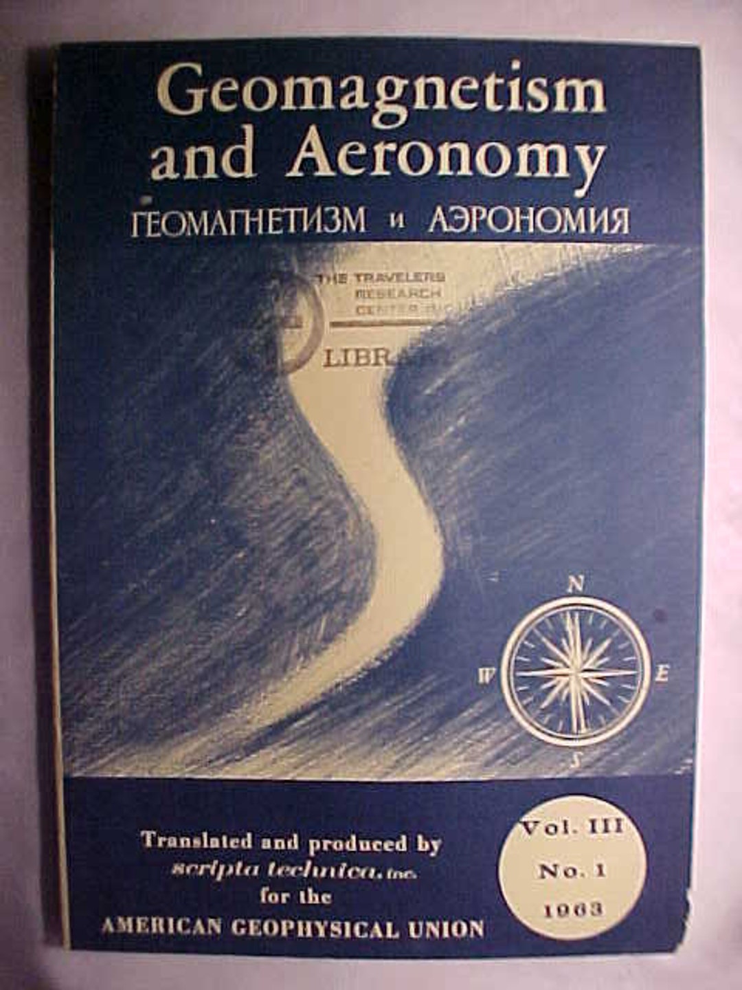 1963 Vol. 3 No. 1 Geomagnetism and Aeronomy Translated & Produced by ...