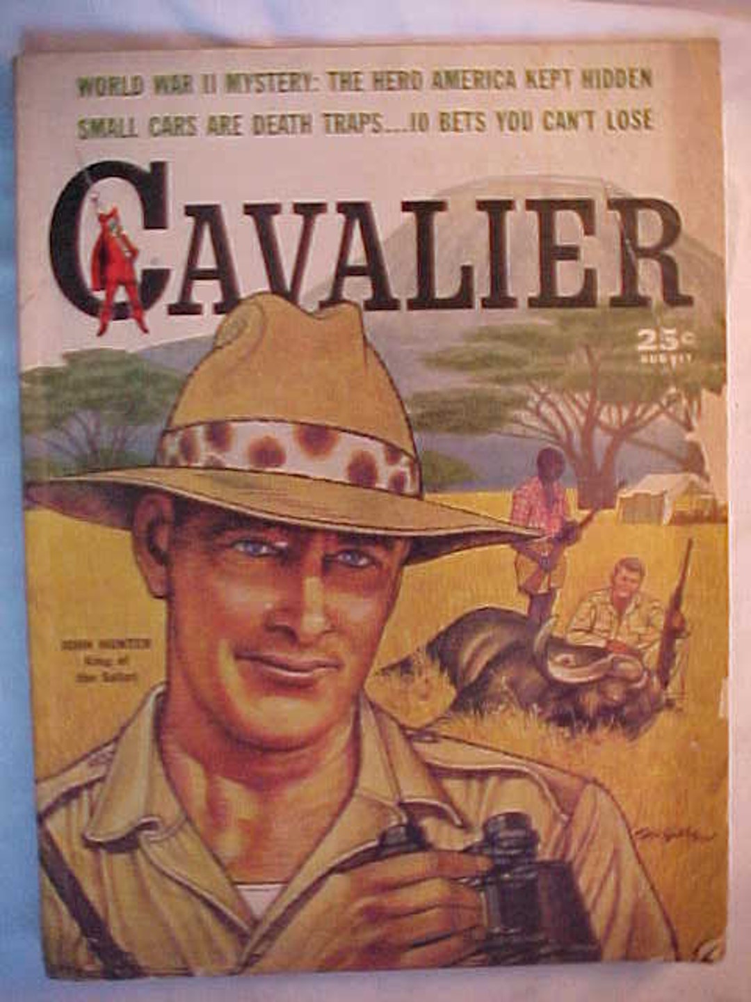 August 1958 Cavalier Magazine for Men With Cover Art by Denver Gillan ...