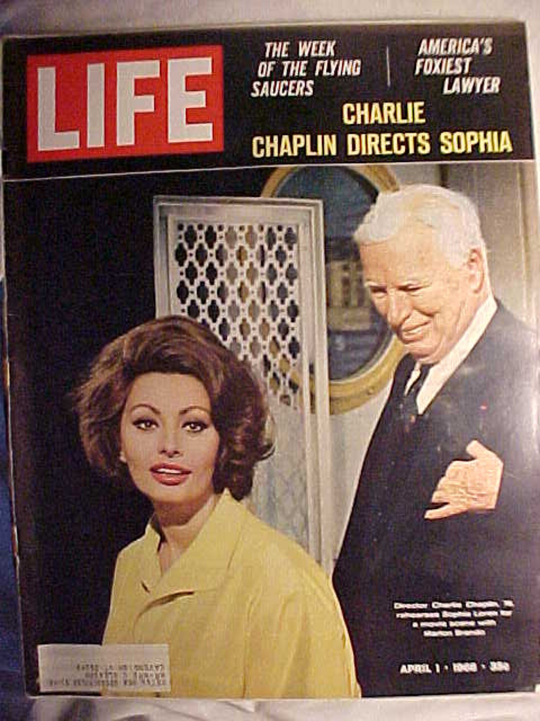 April 1, 1966 LIFE Magazine With Charlie Chaplin & Sophia Loren on the ...