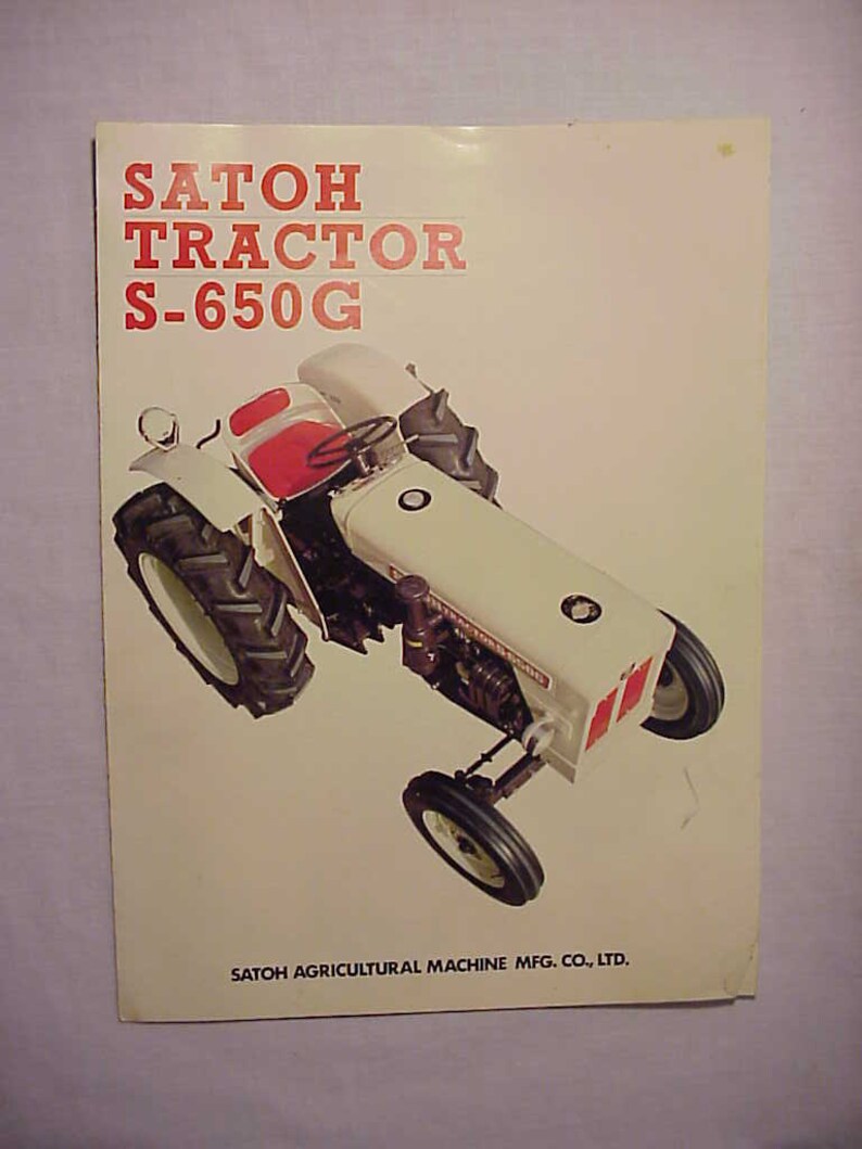 C1970s Satoh Tractor S 650G Satoh Agricultural Machine - Etsy