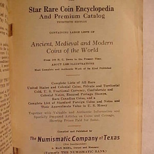 1927 the Star Rare Coin Encyclopedia and Premium Catalog of the Coins ...