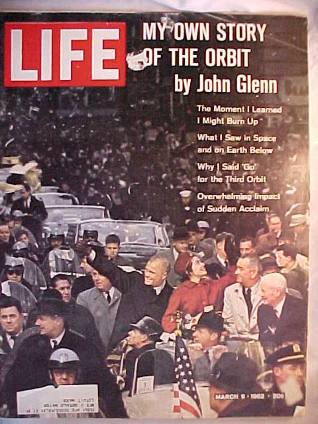 March 9, 1962 LIFE Magazine With John Glenn Space Travel on the Cover ...