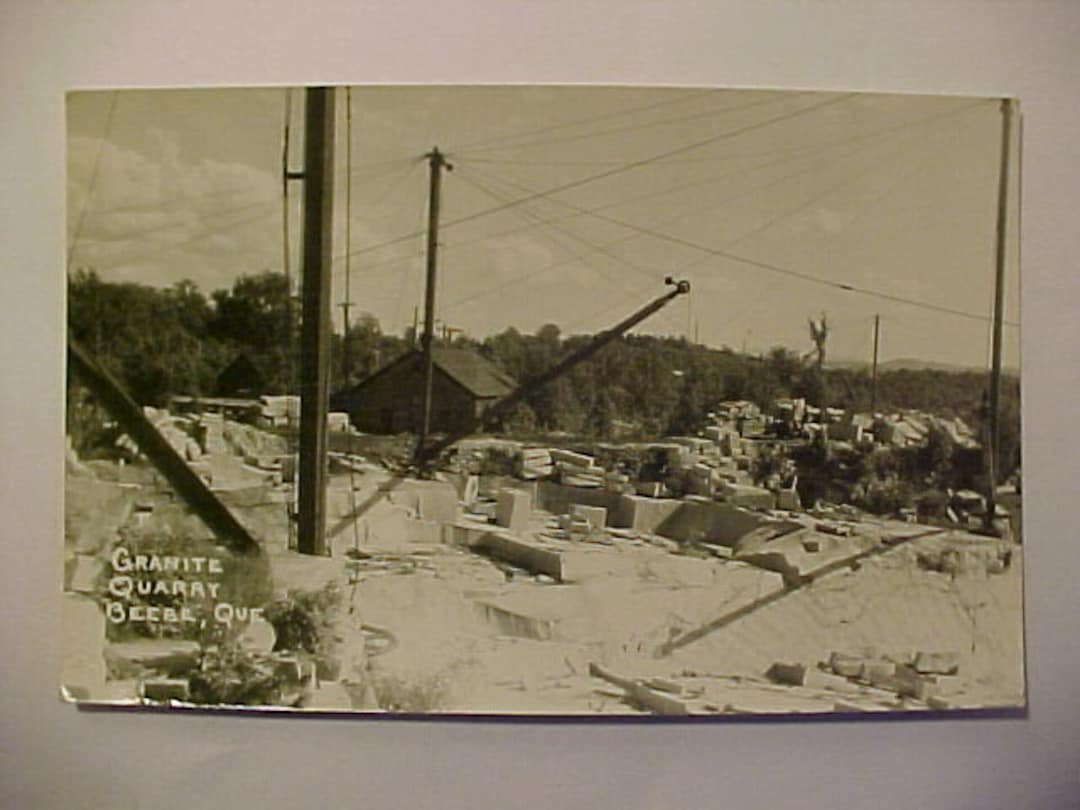 C1950s Granite Quarry Beebe, Quebec Canada, Antique Canada Real Photo ...