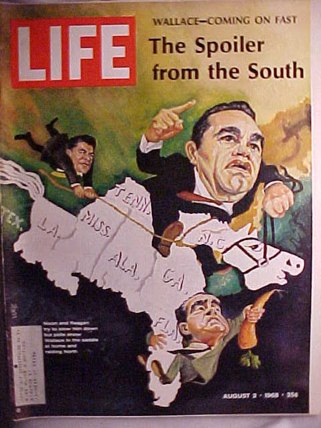 August 2, 1968 LIFE Magazine With Reagan, Nixon & Wallace on the Cover ...