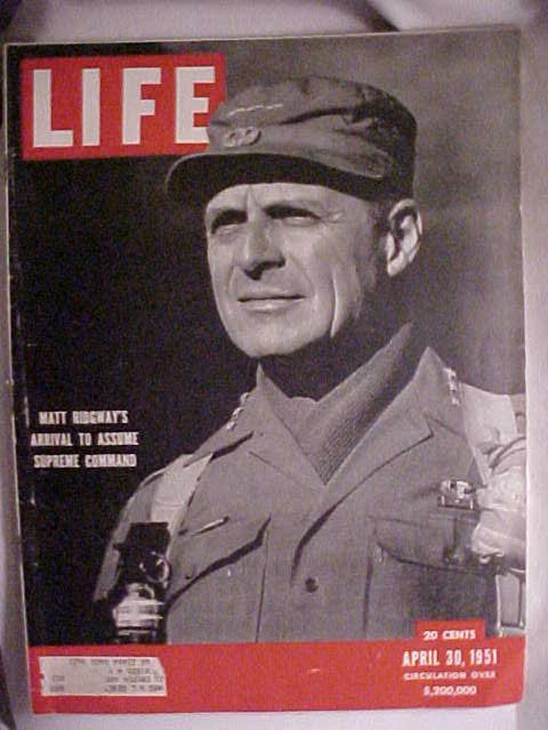 April 30, 1951 LIFE Magazine With Matt Ridgeway Korean War on the Cover ...