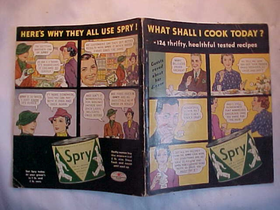 C1940s Spry Shortening Lever Brothers Company Cambridge, Mass., Recipe ...