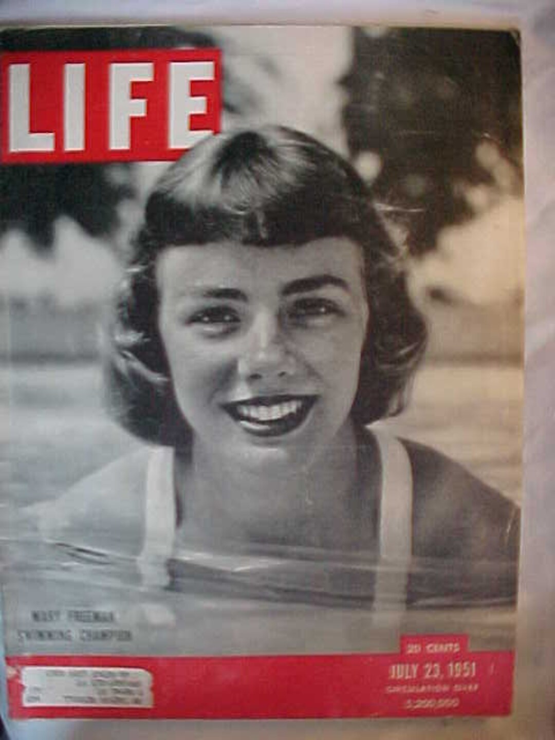 July 23, 1951 LIFE Magazine With Swimmer Mary Freeman on the Cover Has ...
