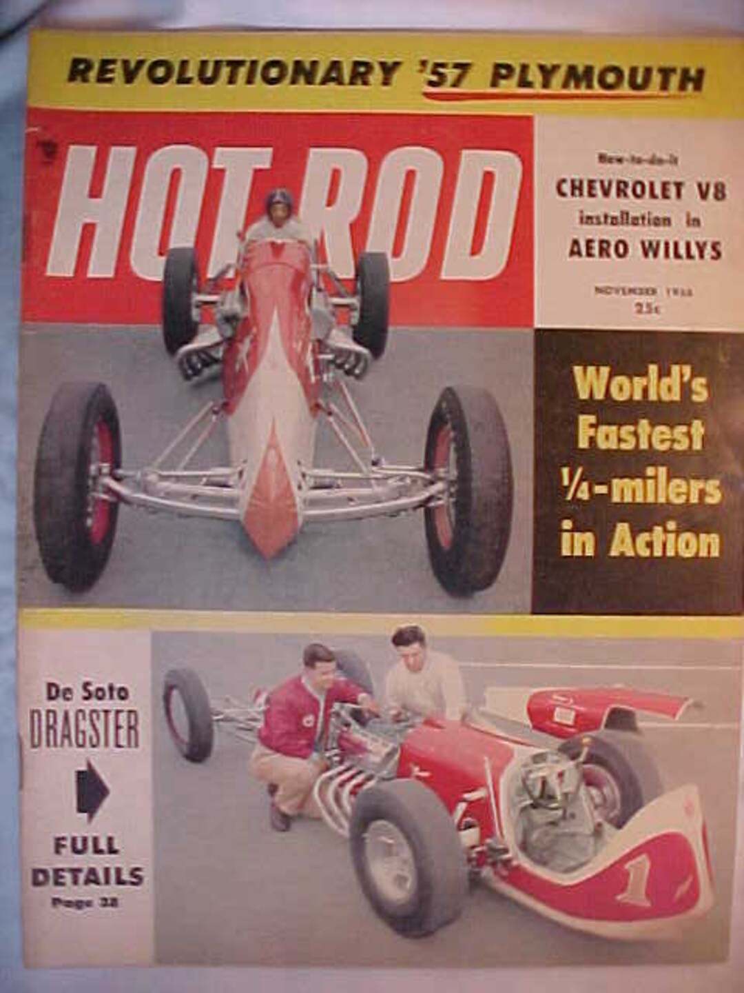 November 1956 Hot Rod Magazine Has 74 Pages of Ads and Articles ...