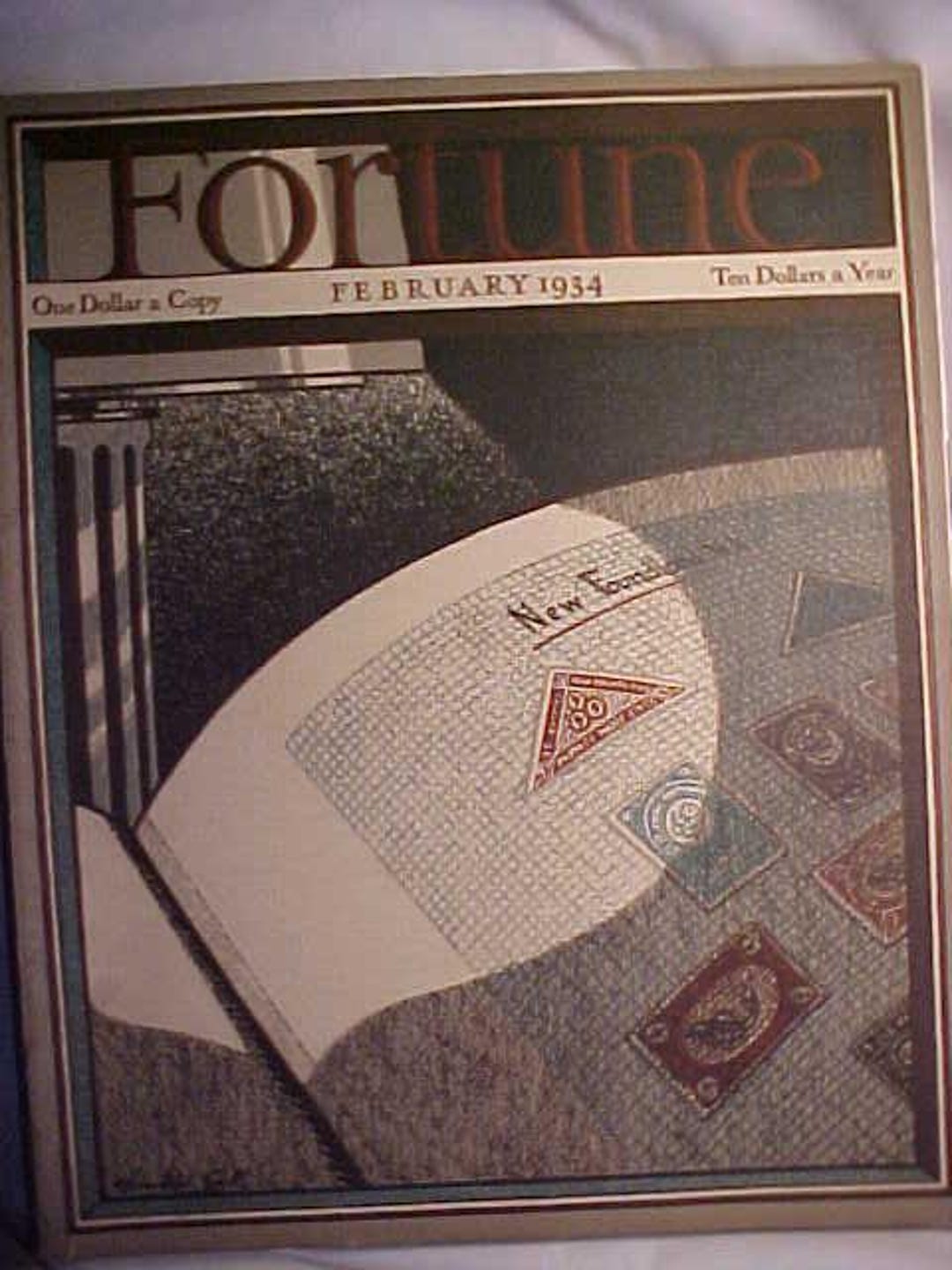 February 1934 Fortune Magazine Cover Art by Hall Has 142 Pages of Ads ...