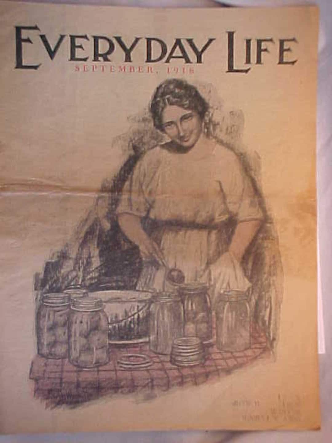 September 1918 Everyday Life Magazine Chicago, Illinois With Canning ...