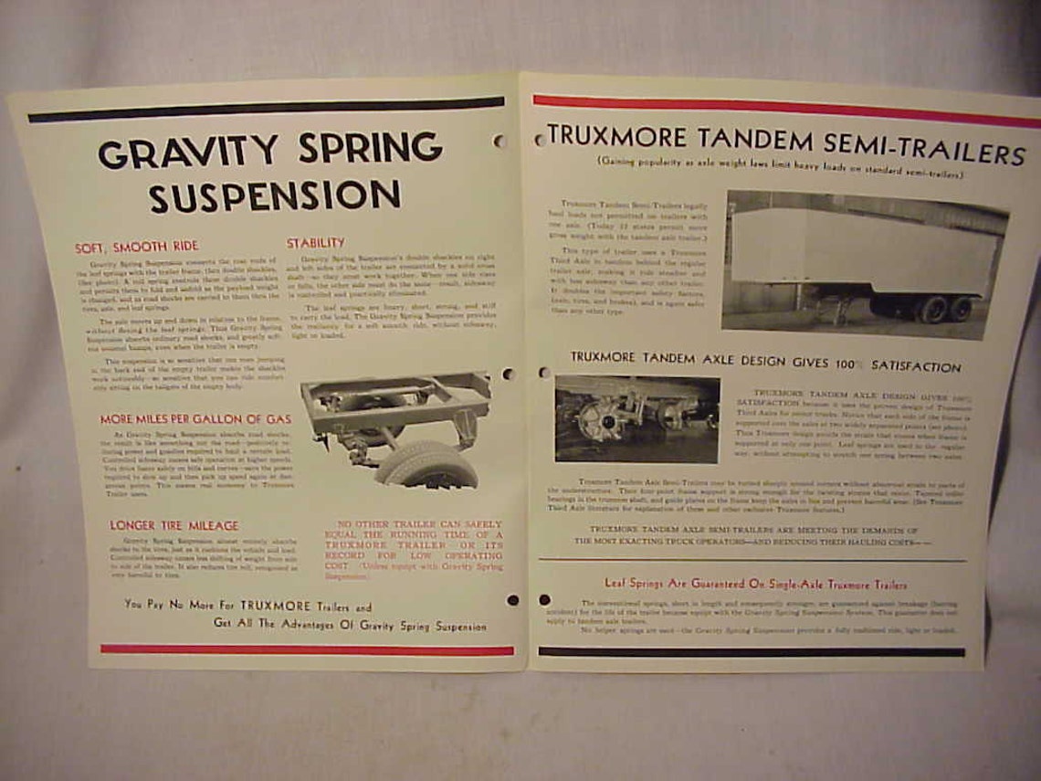 1935 Truxmore Trailers With Gravity Spring Suspension Truck - Etsy