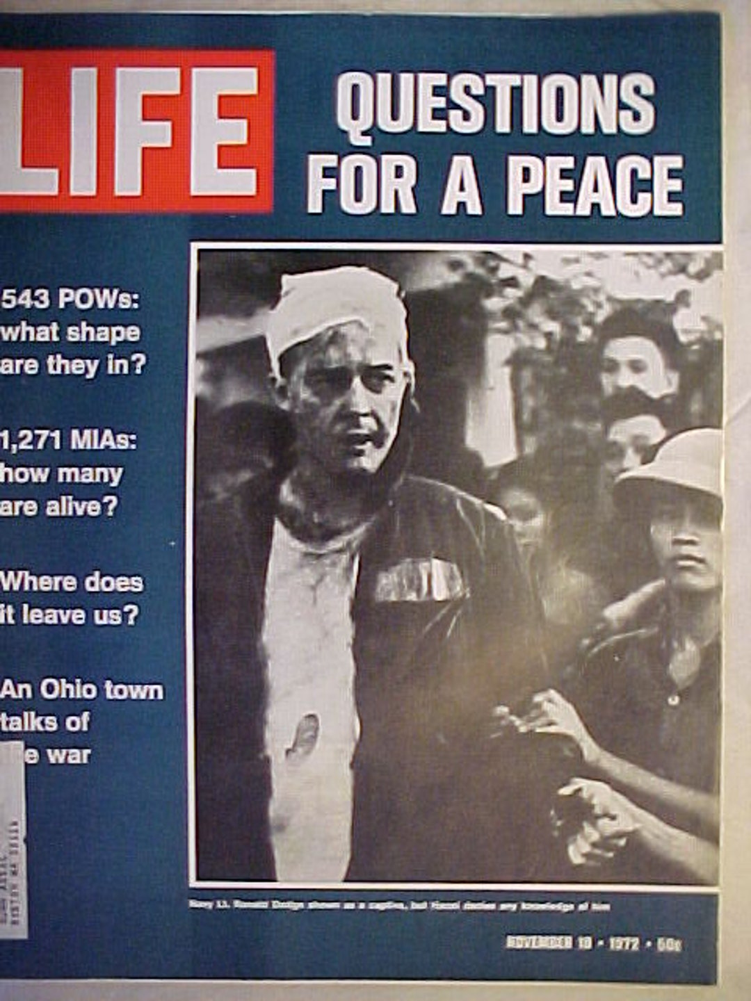 November 10, 1972 LIFE Magazine With Vietnam POW Ronald Dodge on the ...