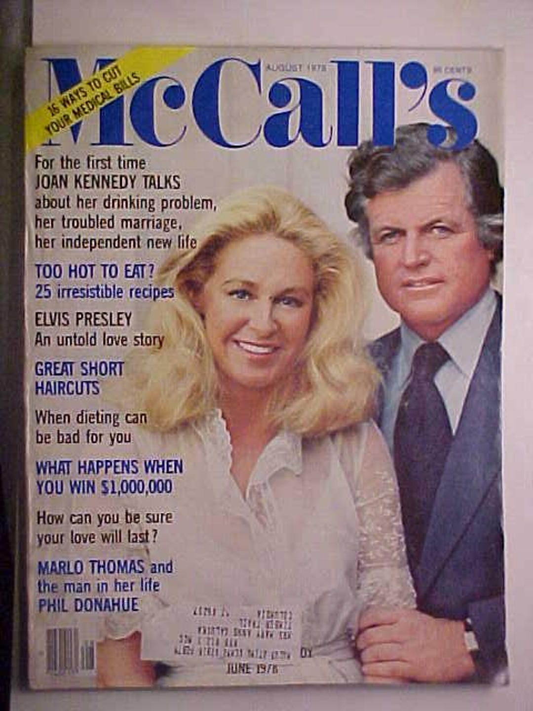 August 1978 Mccall's Magazine With Ted and Joan Kennedy on the Cover by ...