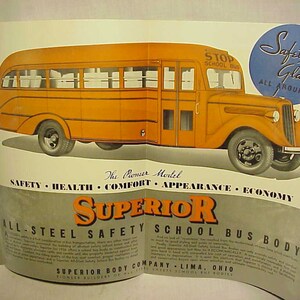 1936 Superior School Bus Bodies Bus Superior Body Company Lima, Ohio ...