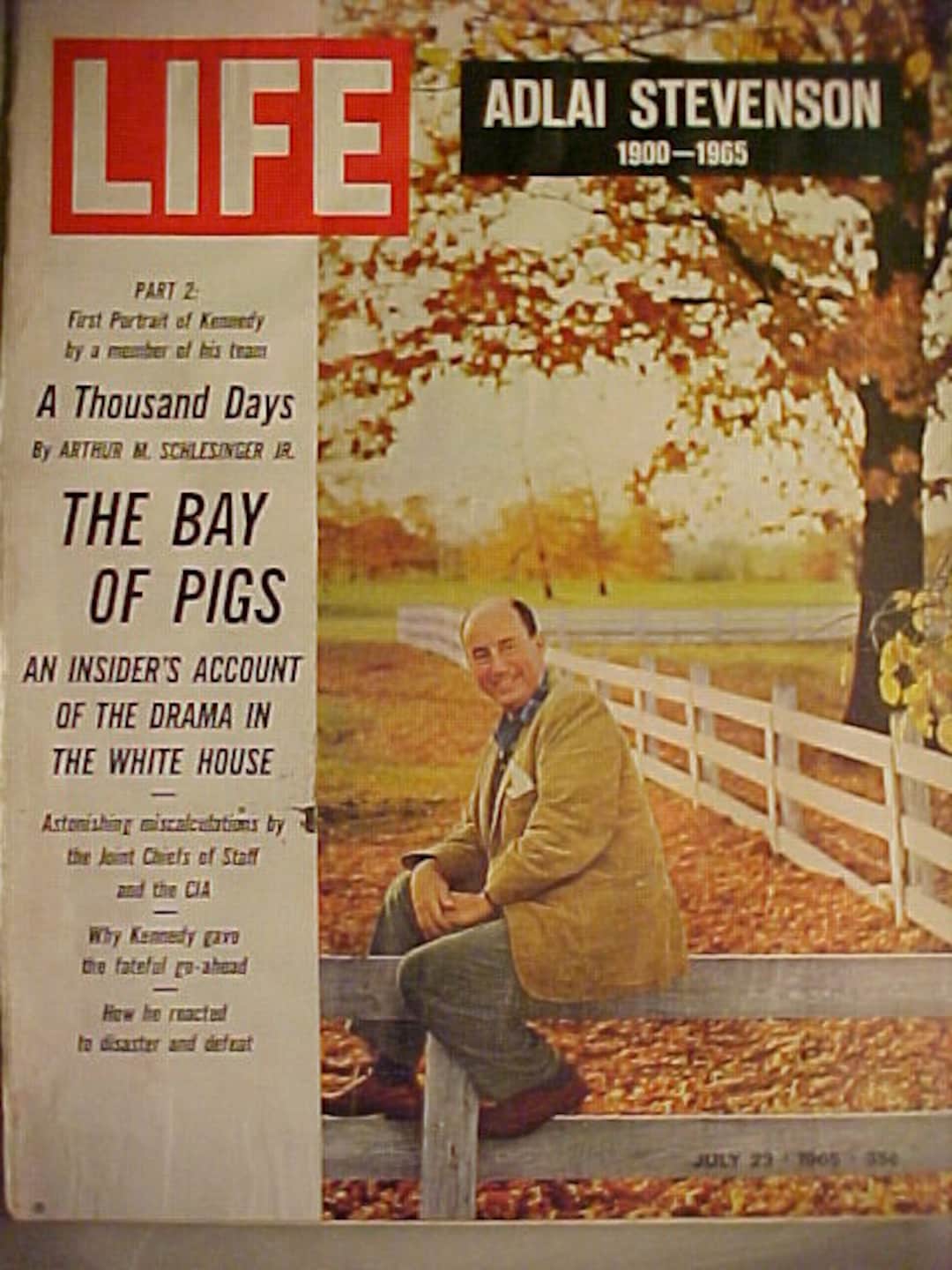 July 23, 1965 LIFE Magazine With Adlai Stevenson on the Cover Has 82 ...