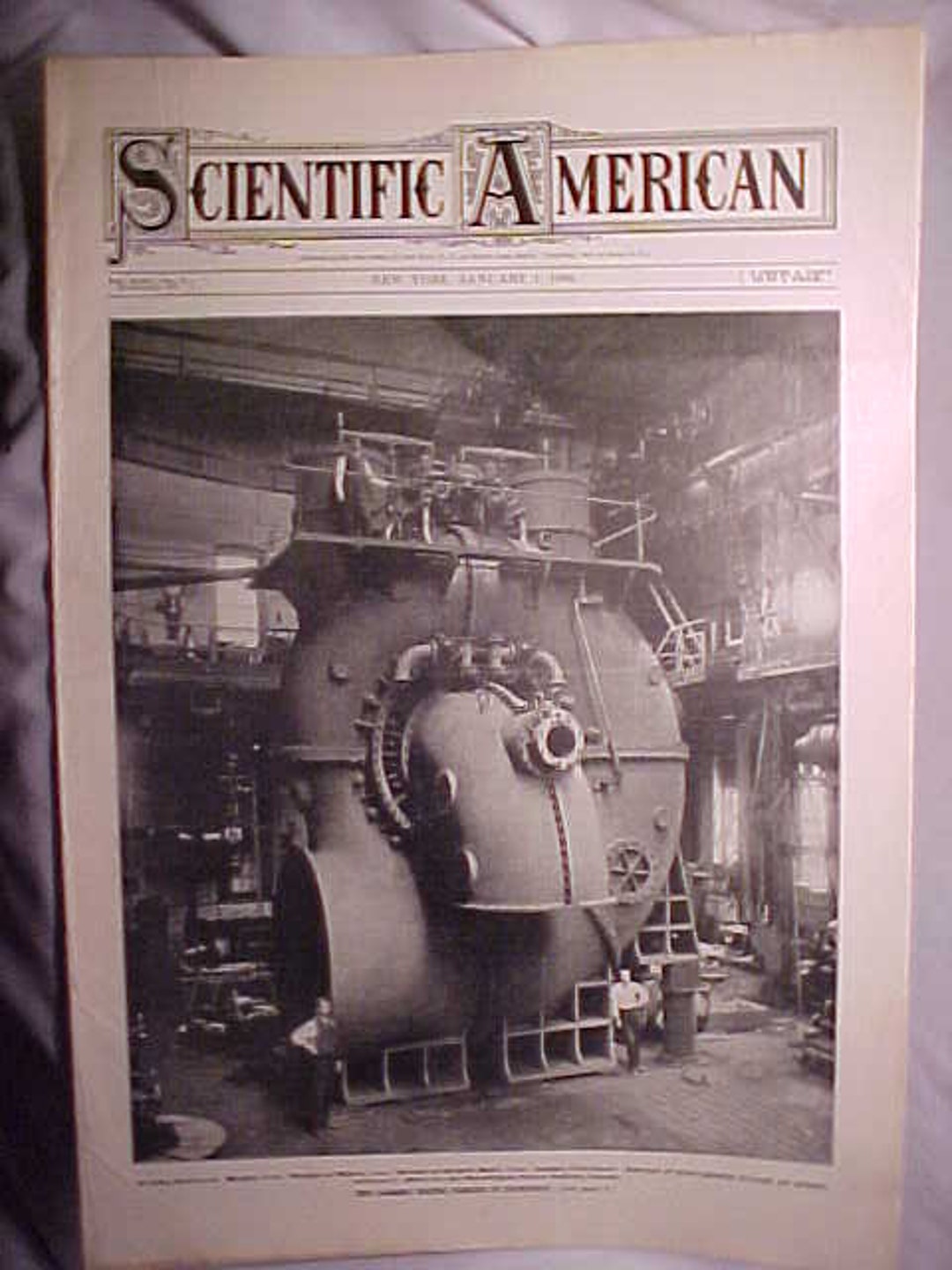 January 7, 1905 Scientific American Magazine With Largest Water Turbine ...