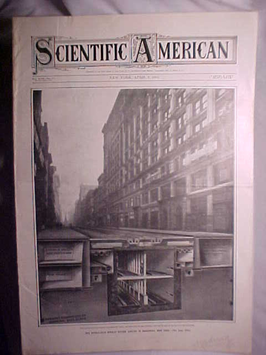 April 8, 1905 Scientific American Magazine With Double Deck NY Subway ...