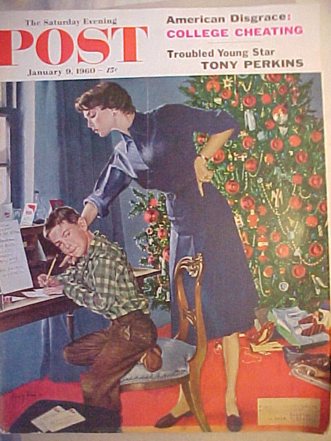 January 9 1960 Saturday Evening Post Magazine with Cover art | Etsy