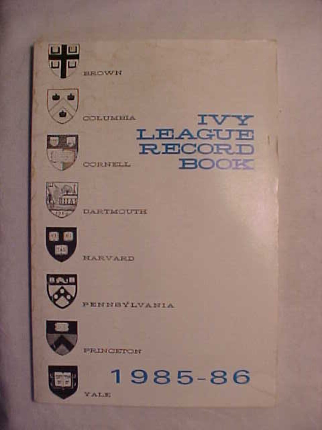 1985-86 Ivy League Record Book, College University Sports Record Book ...