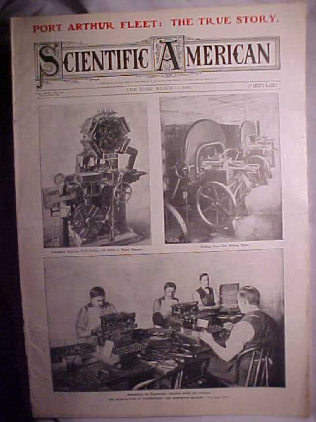 March 11, 1905 Scientific American Magazine With Typewriter ...