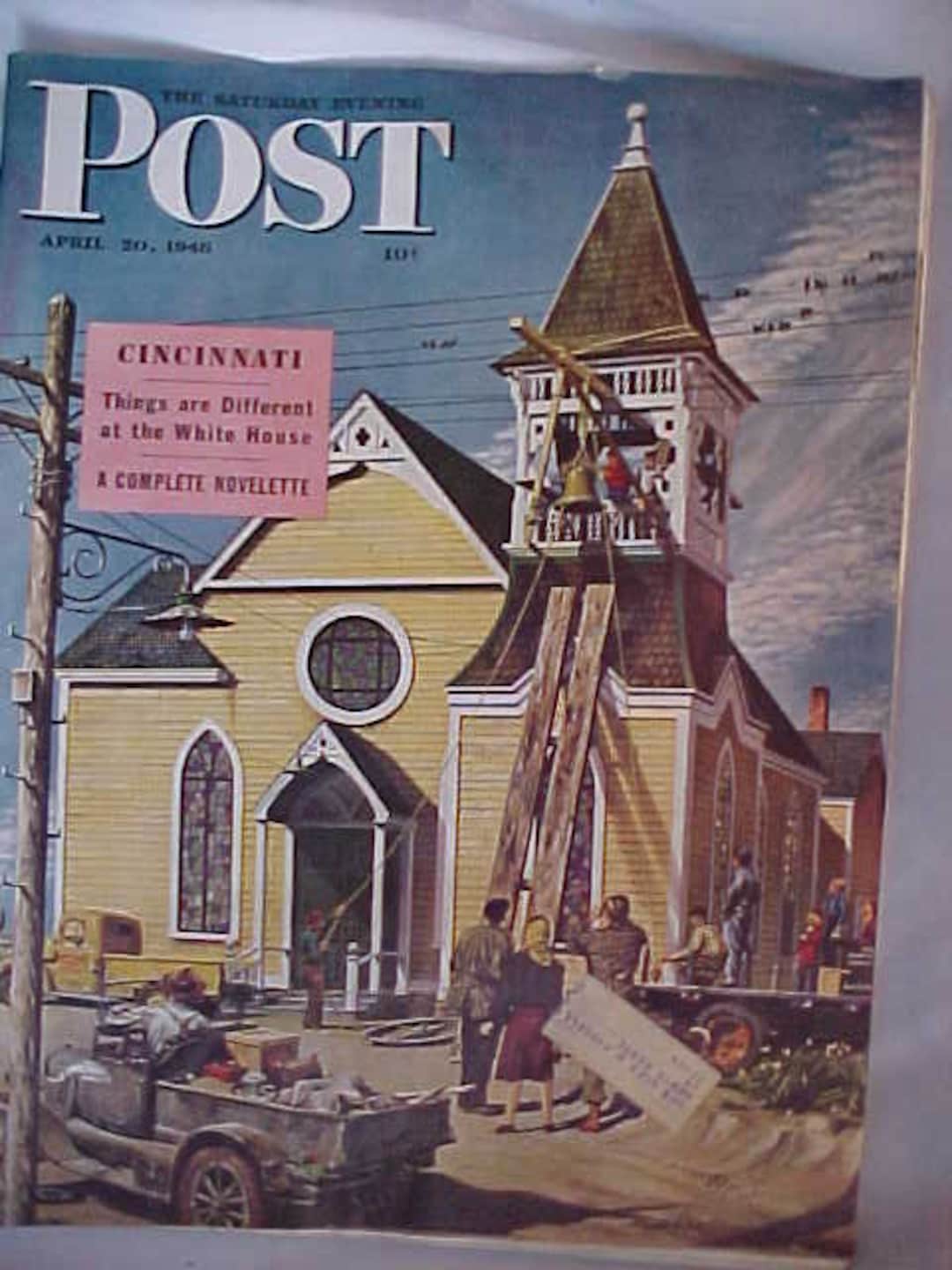 April 20, 1946 Saturday Evening Post Magazine Cover Art by Melbourne ...